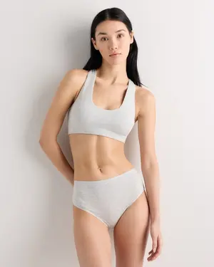 Quince Women's Racerback Bralette Heather Grey