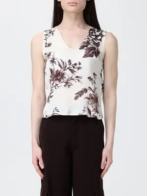 Liu Jo Sleeveless V-neck Floral Print Viscose Top