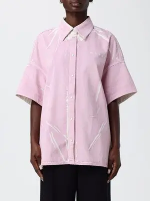 Marni Printed Cotton Casual Shirt - Pink