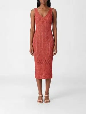 TWINSET Crocheted Midi Dress - Pink