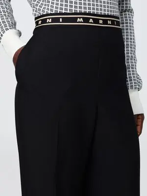 Marni Virgin Wool Palazzo Trousers - Black