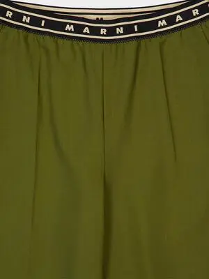 Marni Virgin Wool Palazzo Trousers - Green