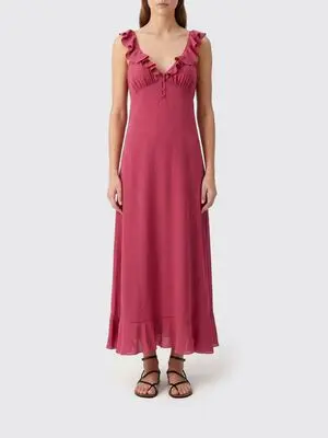 Chloé Silk Maxi Dress With Ruffled V-neck - Green