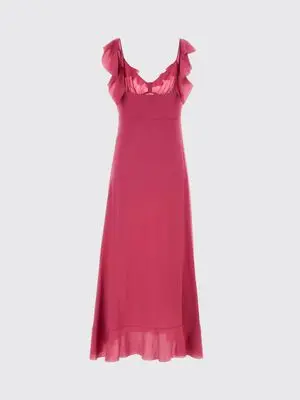 Chloé Silk Maxi Dress With Ruffled V-neck - Green
