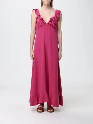 V-Neck Ruffled Maxi Dress