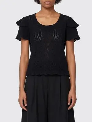 TWINSET Perforated Cotton Knit Top