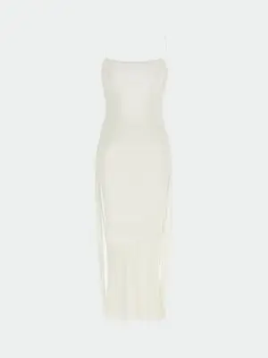 Jacquemus Viscose Knit Maxi Dress - White