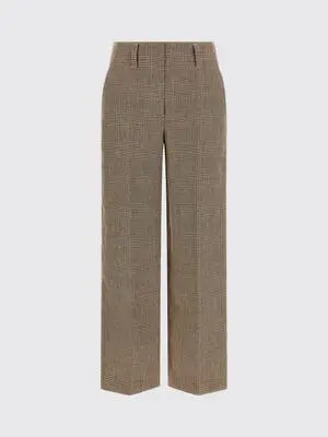 Brunello Cucinelli Plaid Wide Leg Trousers