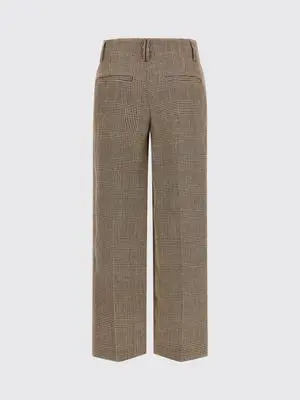 Brunello Cucinelli Plaid Wide Leg Trousers