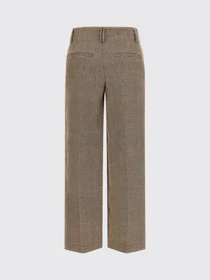 Brunello Cucinelli Prince Of Wales Check Linen Trousers
