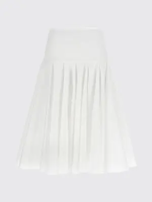 Jacquemus Pleated Midi Skirt - White