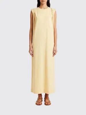 Dries Van Noten Sleeveless Cotton Maxi Dress - Yellow