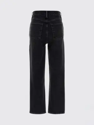 AGOLDE High Rise Straight Leg Jeans - Black