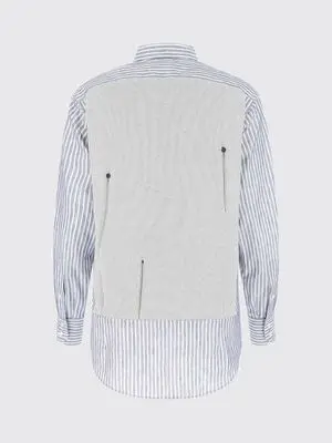MAISON MARGIELA Striped Cotton And Linen Shirt With Faux Vest