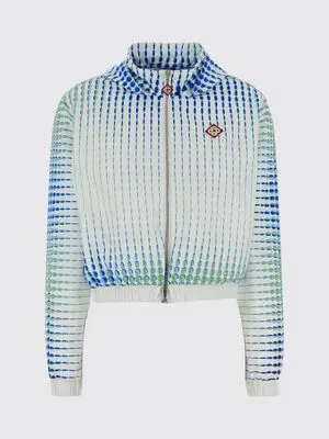 Casablanca Printed Polyester Zip-up Sweatshirt - White