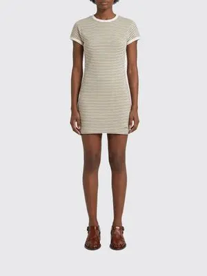 MAISON MARGIELA Striped Cotton Dress - Yellow