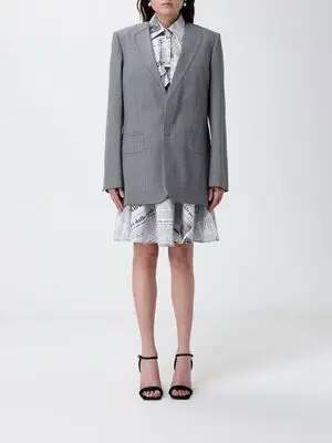 Moschino Single-breasted Wool Blend Blazer - Grey
