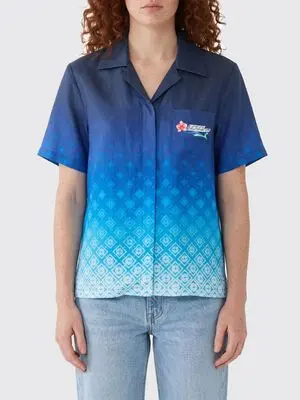 Casablanca Silk Graphic Print Shirt - Orchid