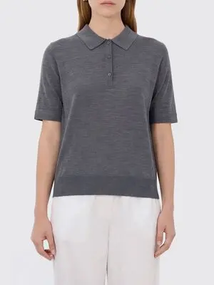 Loulou De Saison Cashmere Knit Polo Shirt - Grey
