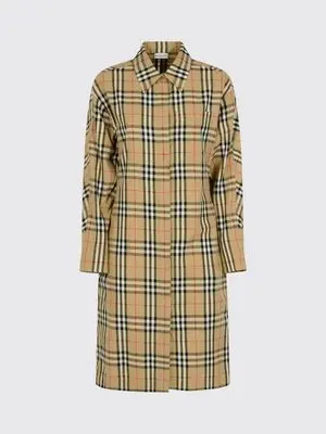 Burberry Checkered Shirt Dress - Sand
