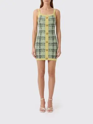 Balmain Checked Knit Dress