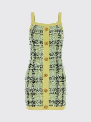 Balmain Checked Knit Dress