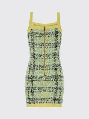 Balmain Checked Knit Dress