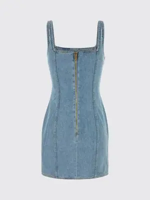 Balmain Denim Button-up Mini Dress - Navy