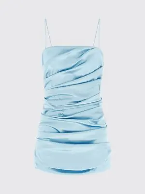 Dolce & Gabbana Draped Satin Mini Dress - Blue
