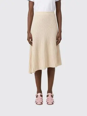Alaïa Asymmetric Virgin Wool And Cashmere Pleated Midi Skirt