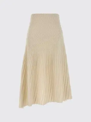 Alaïa Asymmetric Virgin Wool And Cashmere Pleated Midi Skirt