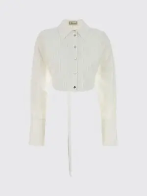 Blumarine Cotton Poplin Cropped Shirt