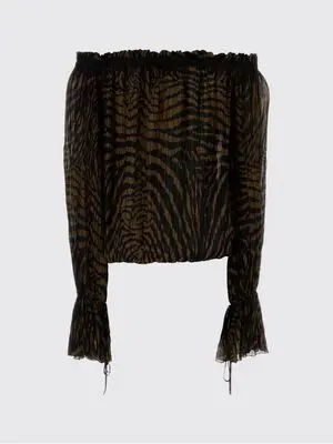 Blumarine Off-the-shoulder Zebra Print Blouse - Multicolor