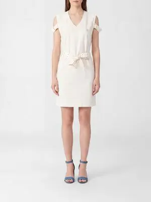 Liu Jo Dress With Eyelet Detail - White