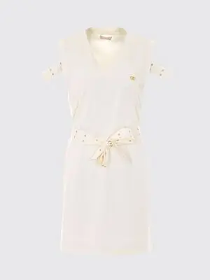 Liu Jo Dress With Eyelet Detail - White