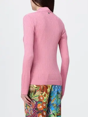 Liu Jo Ribbed Knit Polo Shirt - Pink