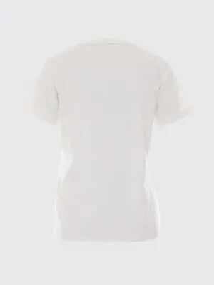 Liu Jo Cotton T-shirt With Rhinestone Logo And Floral Embroidery