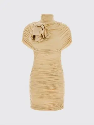 Magda Butrym Ruched Mini Dress With Draped Embellishment