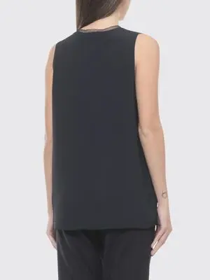 Fabiana Filippi Acetate And Silk Blend V-neck Top - Blue