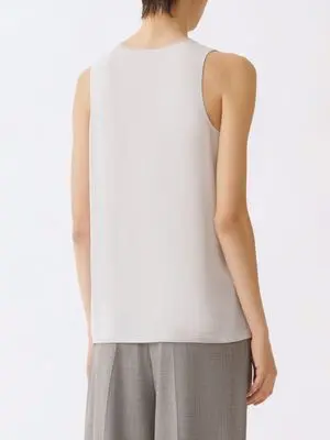 Fabiana Filippi Acetate And Silk Blend V-neck Top