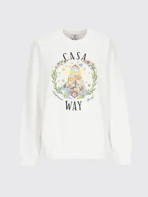 Casablanca Printed Cotton Crewneck Sweatshirt - White