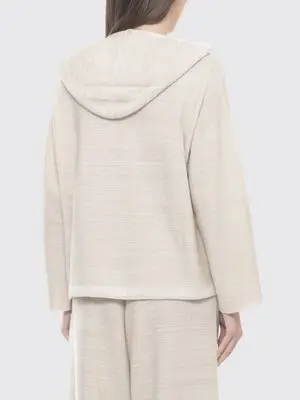Fabiana Filippi Virgin Wool And Cotton Blend Hoodie - Beige