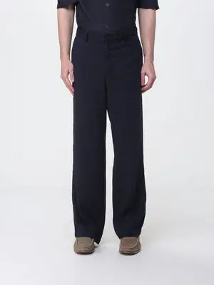 Barena Venezia Herringbone Wide-leg Trousers - Navy