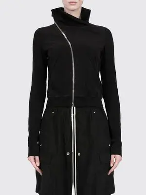 Rick Owens Asymmetrical Zip Up Sweatshirt - Black