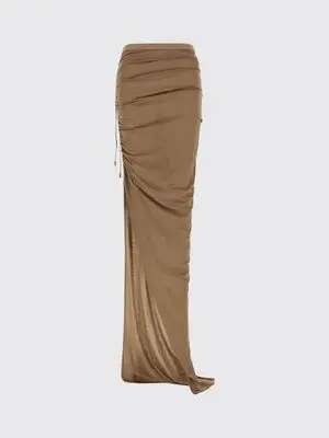 Rick Owens Long Cotton Jersey Skirt