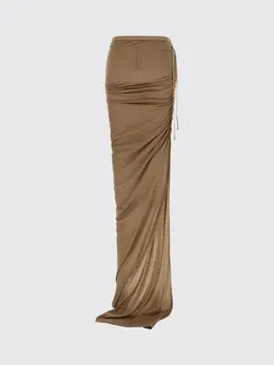 Rick Owens Long Cotton Jersey Skirt