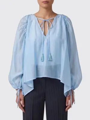 ERMANNO FIRENZE V-neck Blouse With Tassel Detail