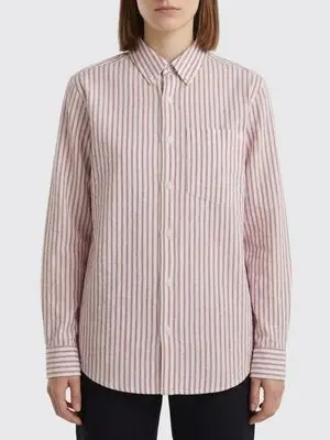 Calvin Klein Striped Stretch Cotton Shirt - Pink