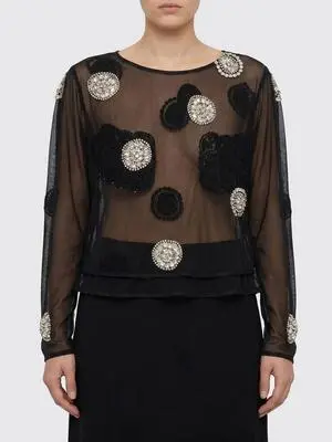 BODE Embellished Sheer Top