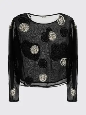BODE Embellished Sheer Top